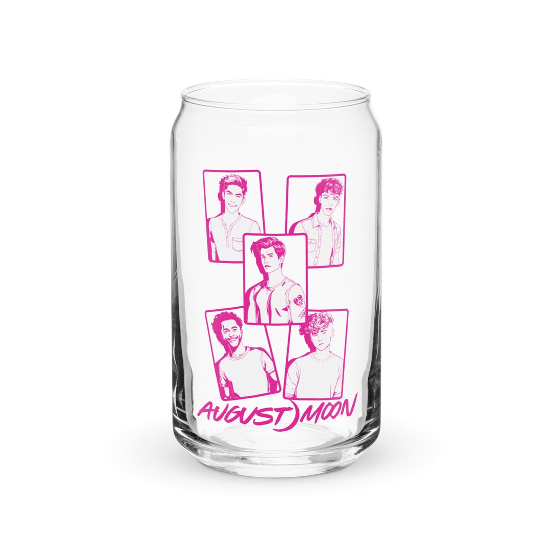 August Moon Band Members Pink Cartoon Can-shaped Glass - Etsy