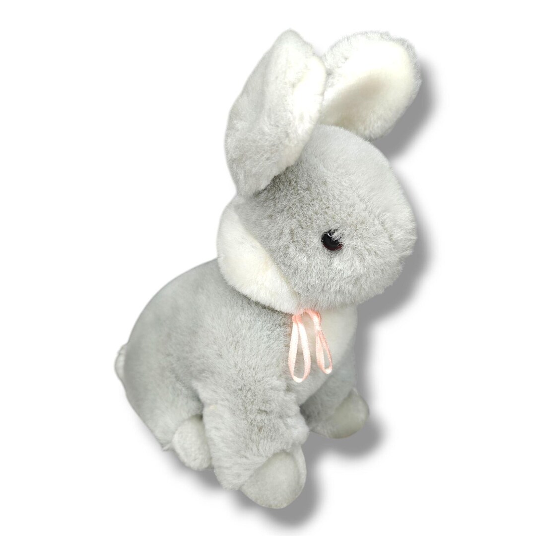 Vintage Gund 1988 Plush Grey Bunny Rabbit Stuffed Animal Toy Korea - Etsy