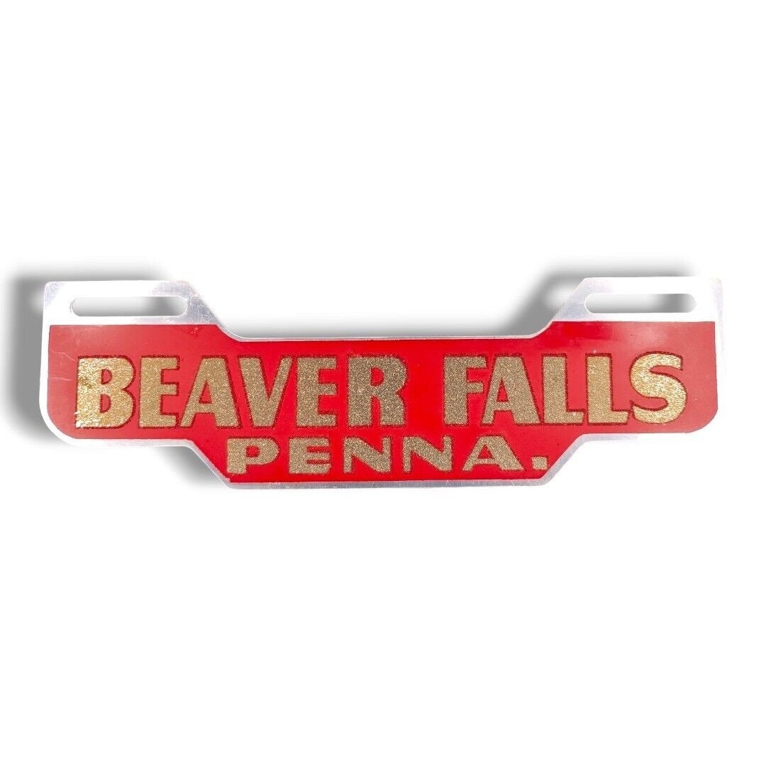 Rare Vintage Beaver Falls Penna License Plate Topper Metal Sign ...