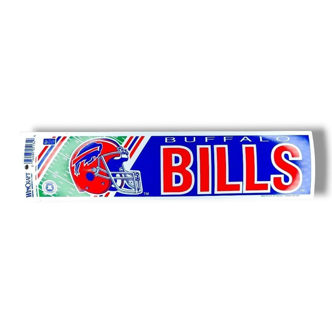 Vintage Buffalo Bills Bumper Sticker Wincraft Blue and Red New Old ...