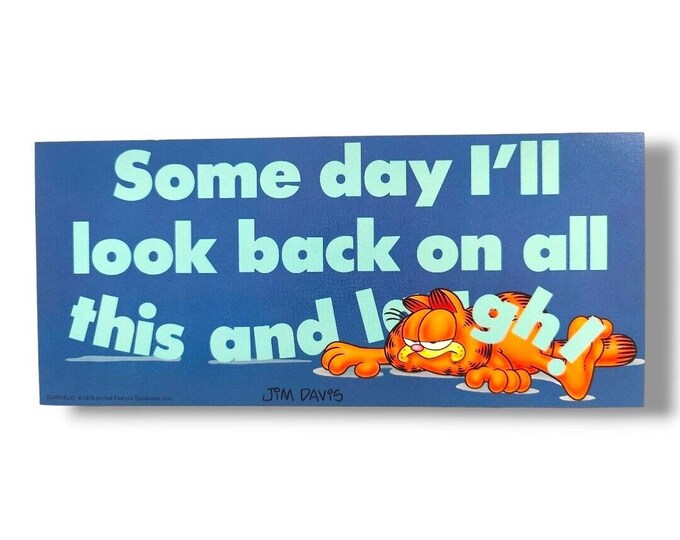 Vintage Garfield Poster 9"x4" Office Classroom Motivational Humor Jim ...