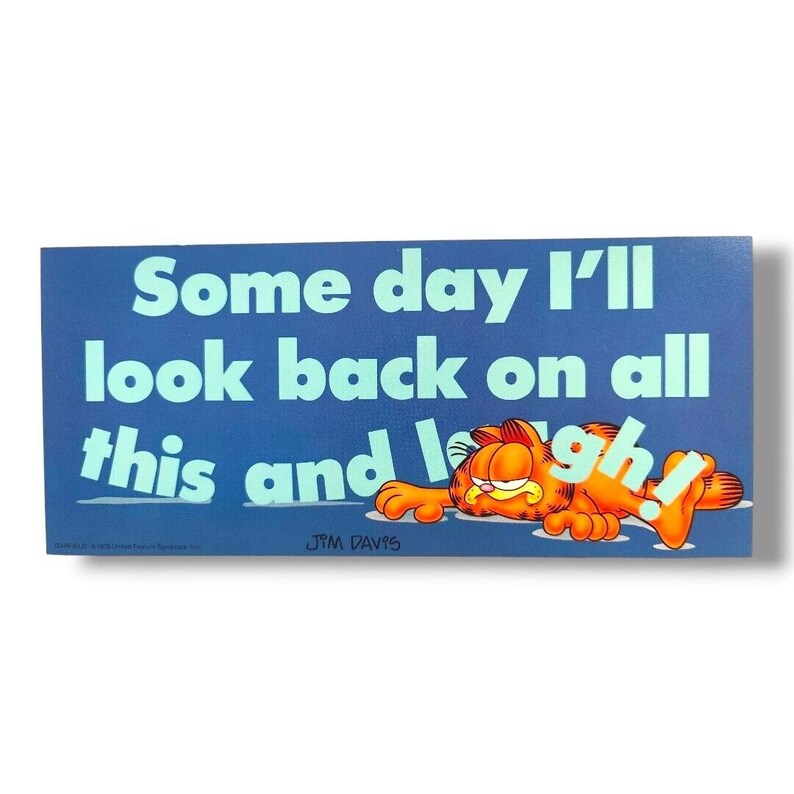 Vintage Garfield Poster 9x4 Office Classroom Motivational Humor Jim ...