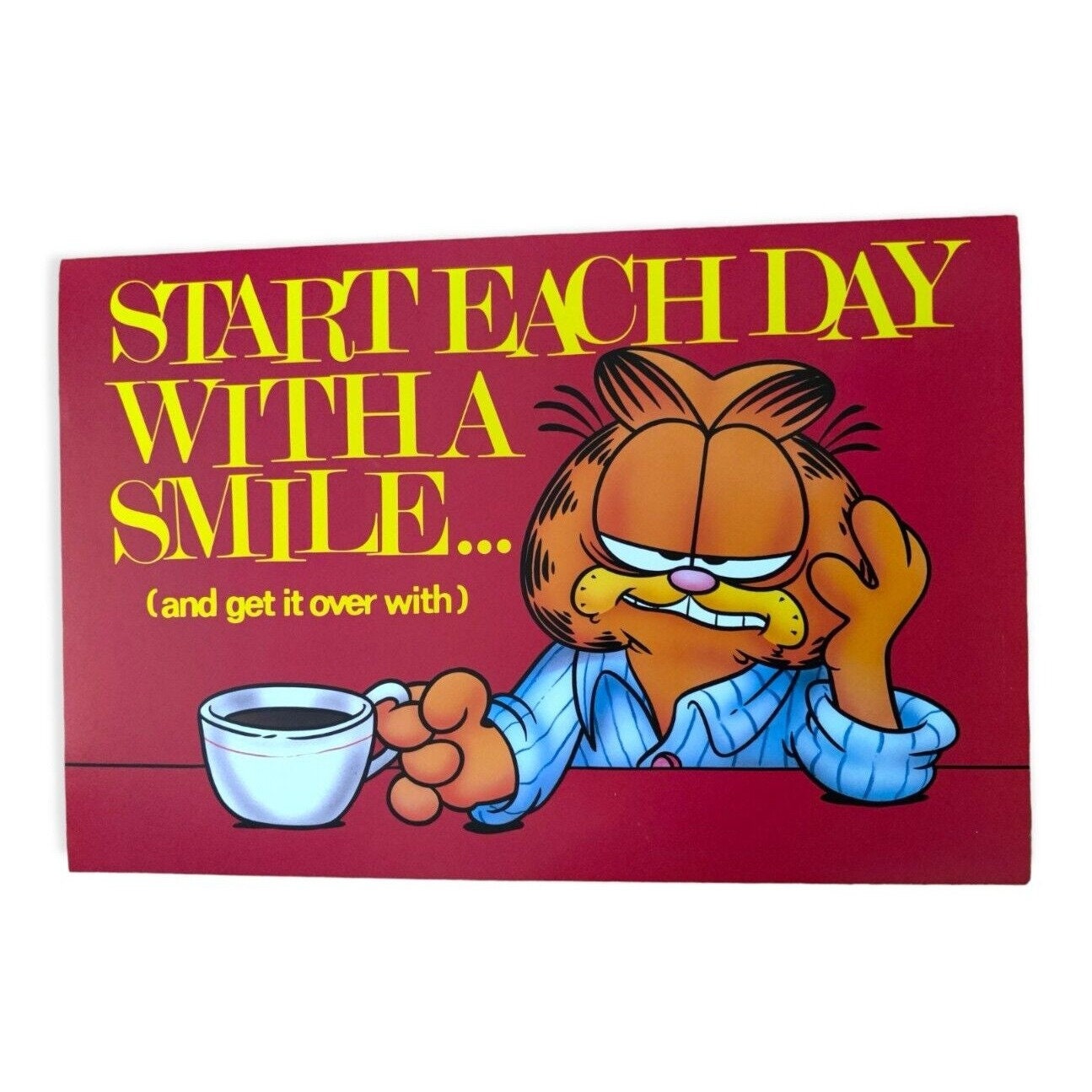 Vintage Garfield Poster 13.5 X 9 Office Classroom Motivational Humor ...