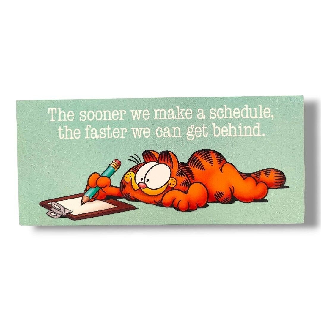 Vintage Garfield Poster 9x4 Office Classroom Motivational Humor Jim ...