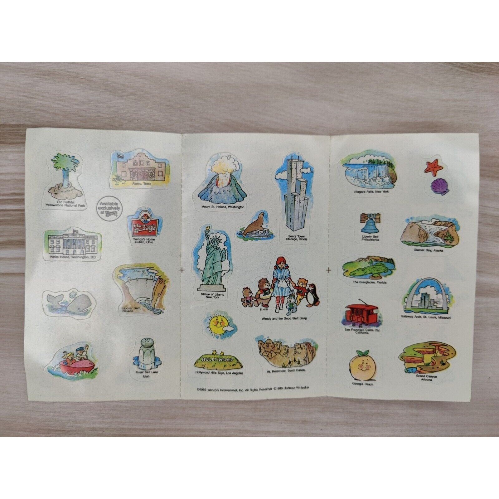 Vintage Wendy's Good Stuff Gang Sights Map With Stickers, 1986 - Etsy