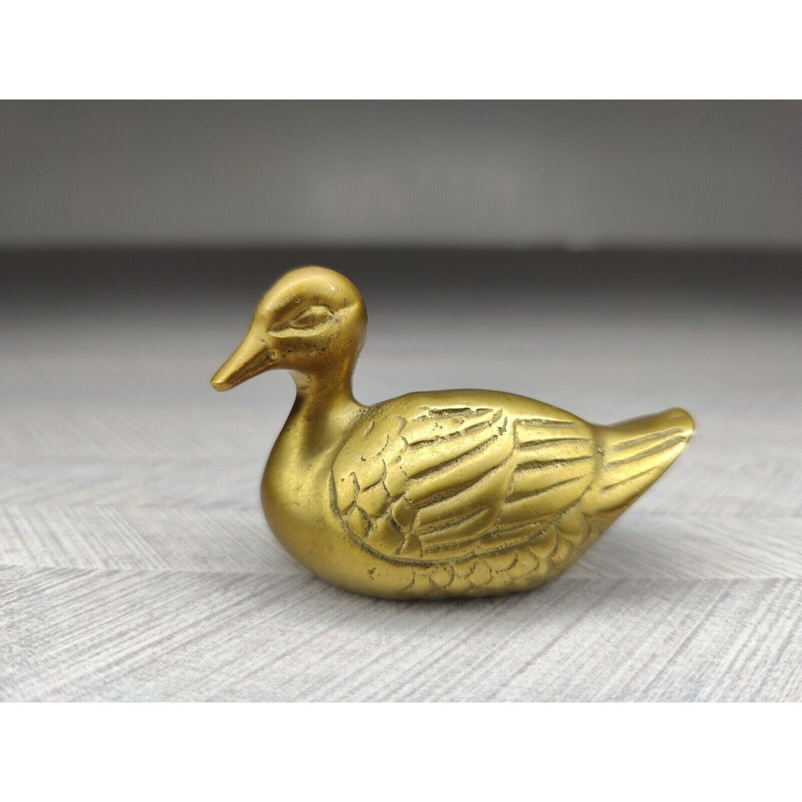 Vintage Miniature Solid Brass Duck Figurine Paperweight 2.5" C17 - Etsy