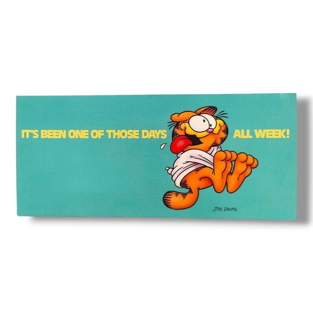 Vintage Garfield Poster 9"x4" Office Classroom Motivational Humor Jim ...