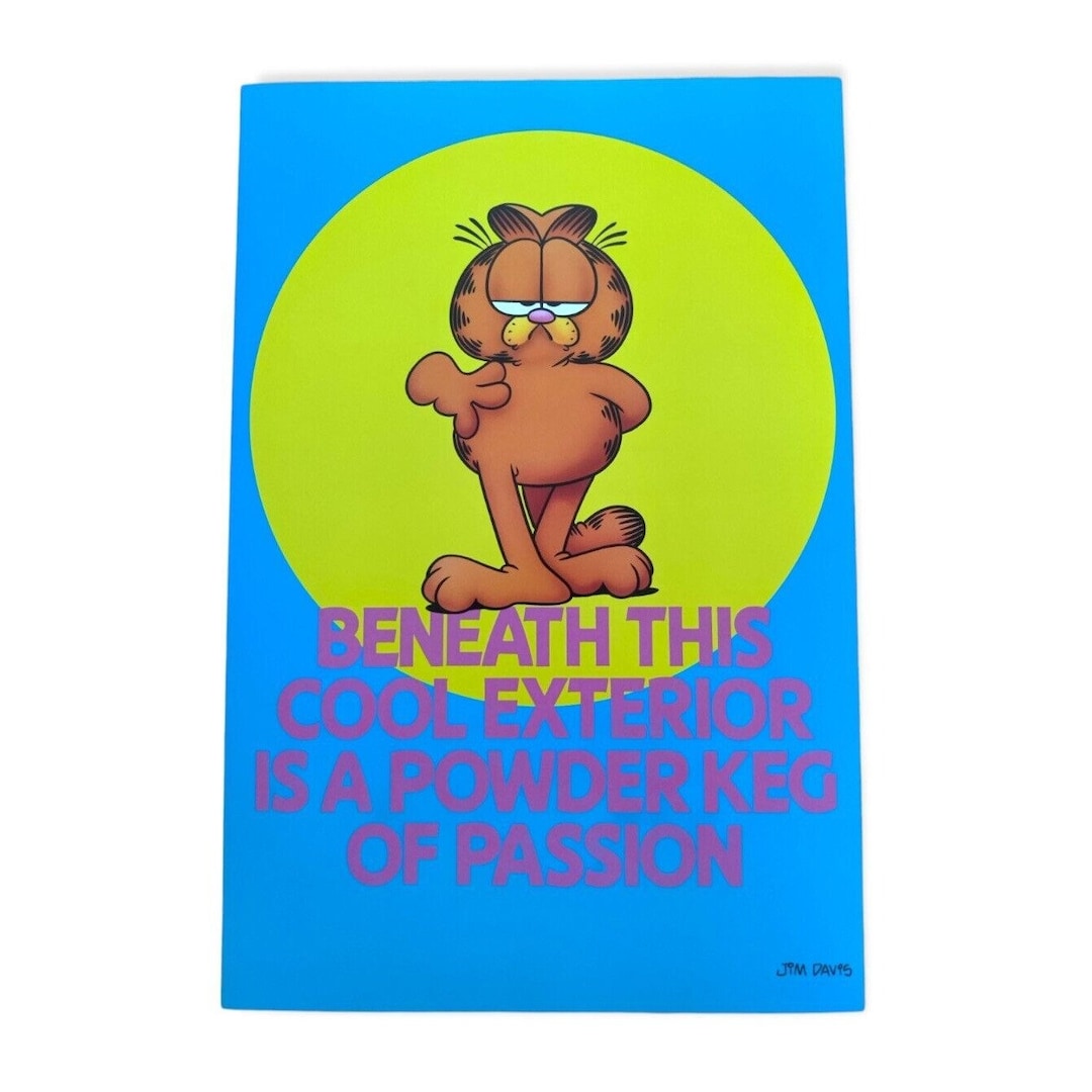 Vintage Garfield Poster 13.5" X 9" Office Classroom Motivational Humor ...