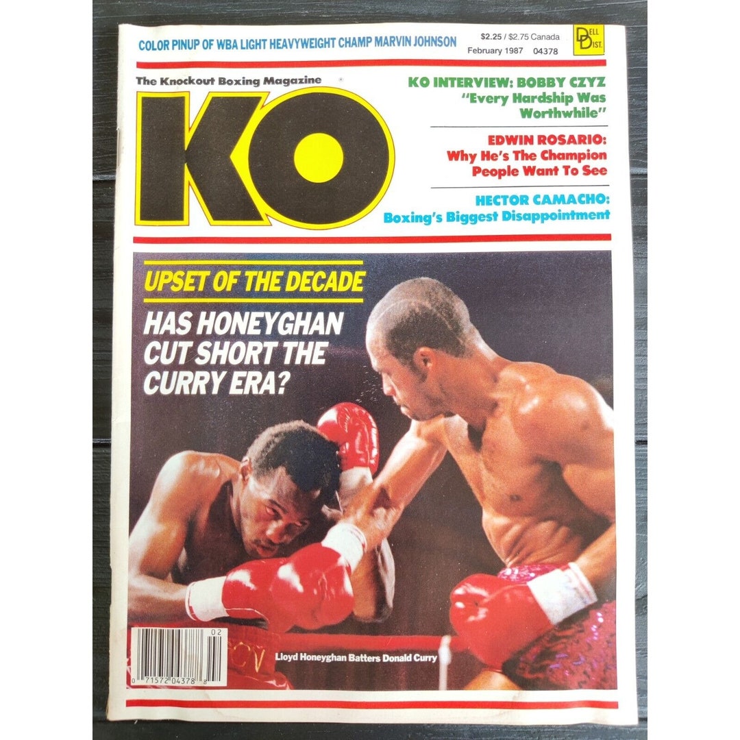 KO Boxing Sport Magazine February '87 Honeyghan Curry Czyz Marv Johnson ...