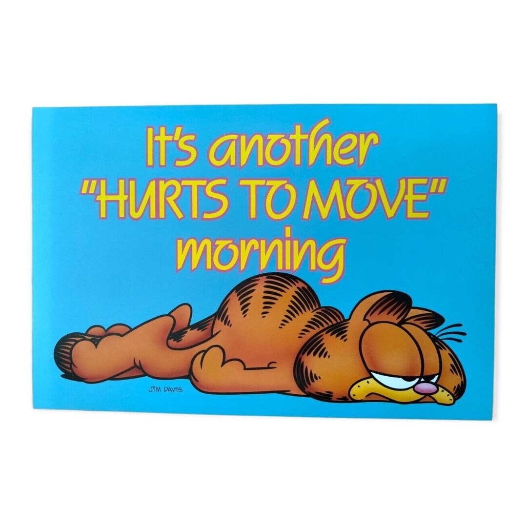 Vintage Garfield Poster 13.5" X 9" Office Classroom Motivational Humor ...