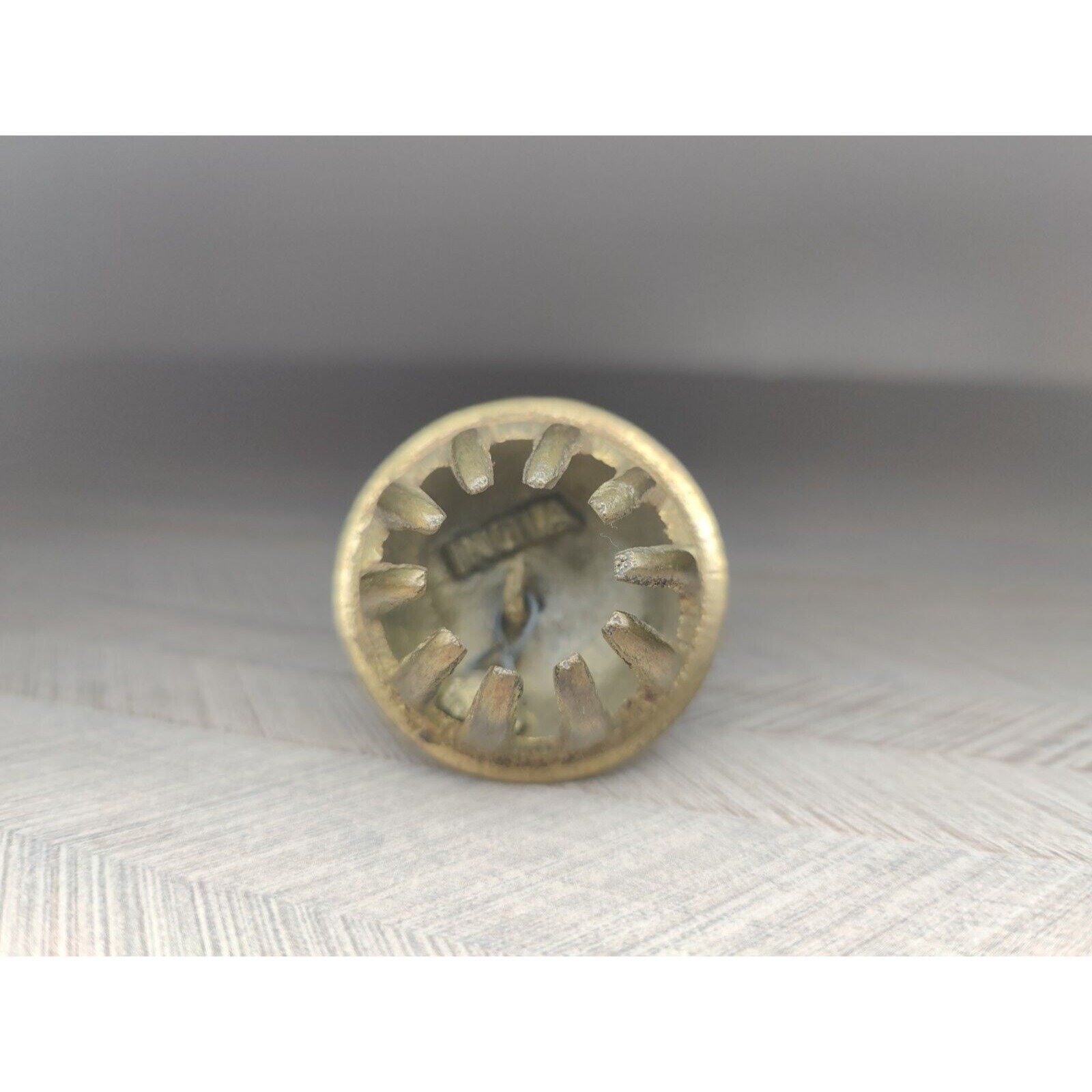 Vintage Brass Elephant Claw Bell Etched & Enameled With Floral - Etsy