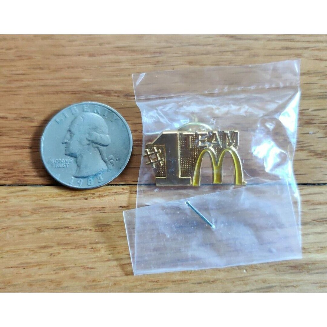 Mcdonald's Vintage #1 Team Golden Arches Push Back Pin - Etsy