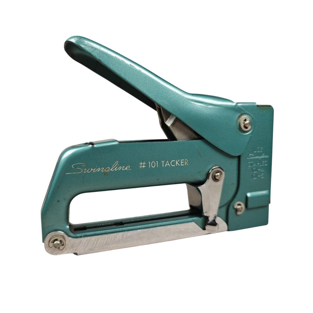 Vintage Swingline #101 Tacker Heavy-duty Hand Staple Gun Teal Blue ...