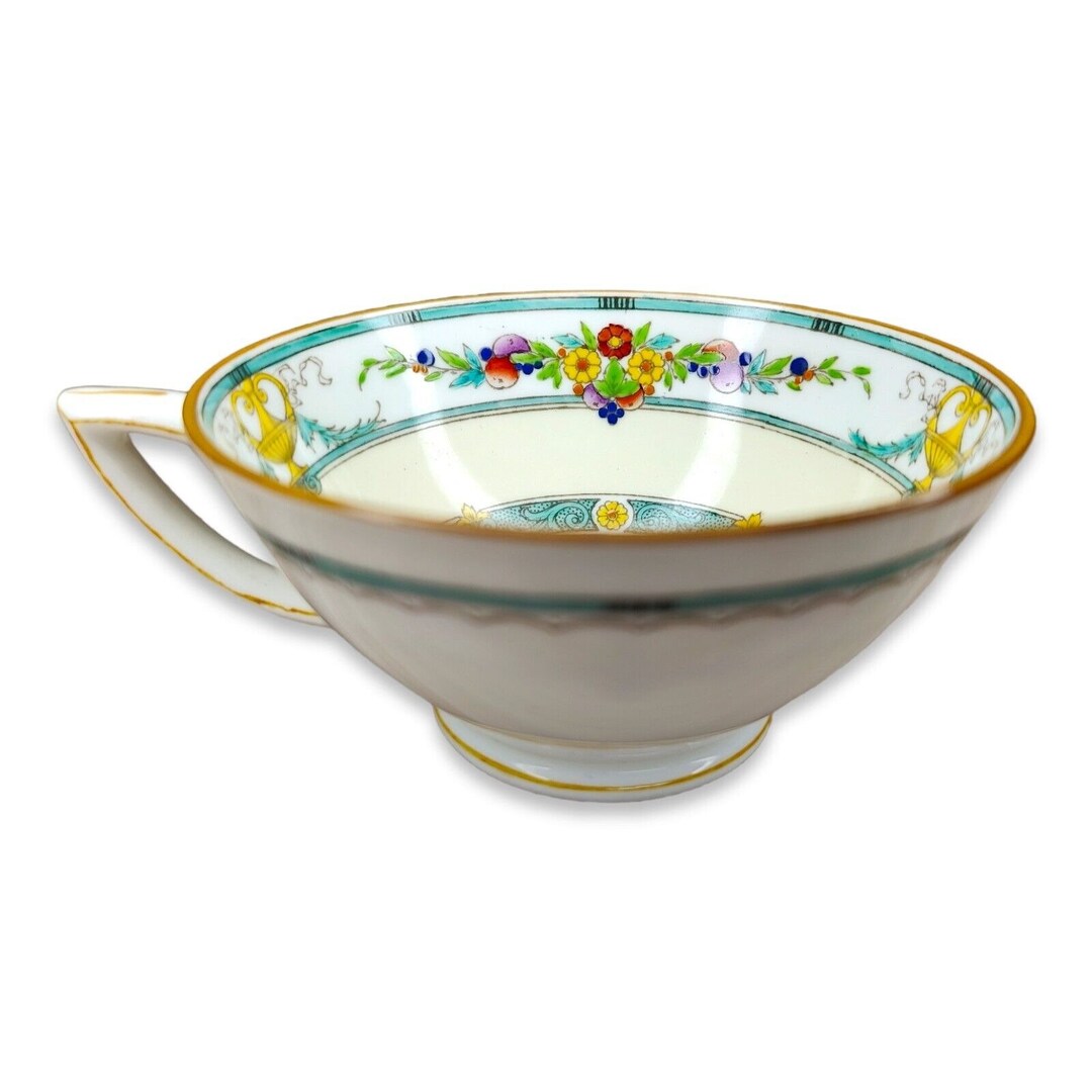 Mintons Helena Dark Green Footed Cup England Bone China - Etsy