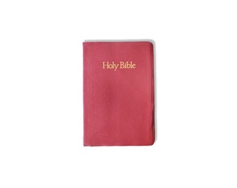 Holy Bible KJV Giant Print Red Letter Dugan Burgundy Leather 1984 - Etsy
