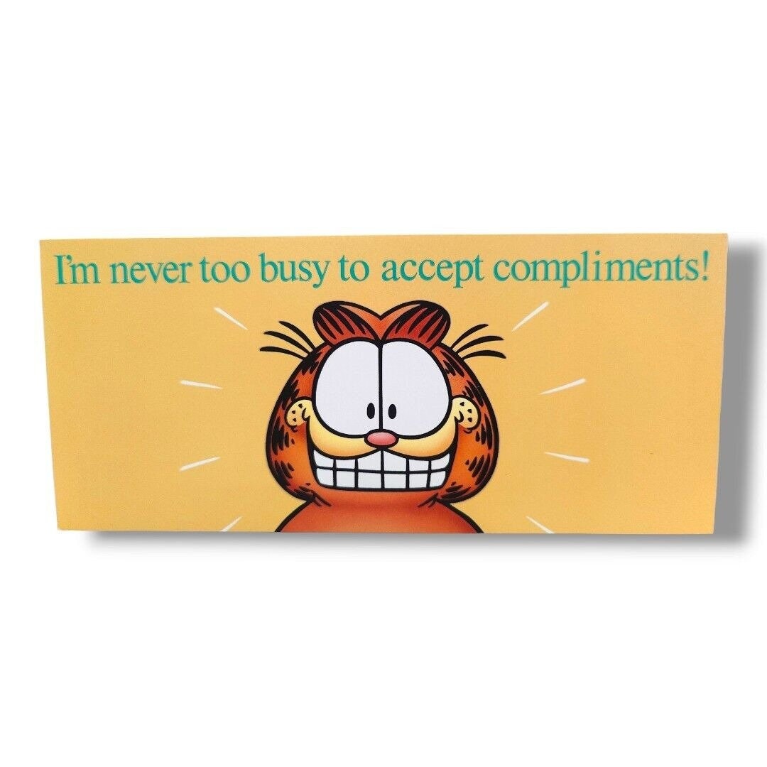Vintage Garfield Poster 9"x4" Office Classroom Motivational Humor Jim ...