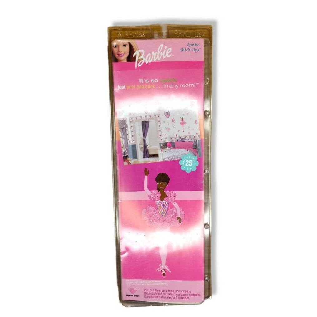 Vintage 2000 Barbie Jumbo Wall Stick-ups Wall Decals New Girly Room ...