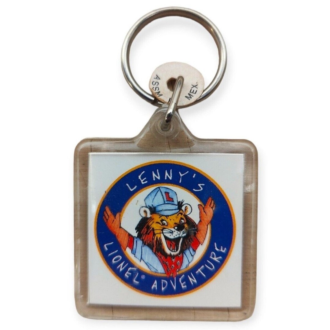 Vintage Lionel Trains Lenny the Lion Keychain Plastic Graphic Lenny the ...
