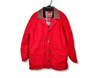 Mens Red Barn Coat - Etsy