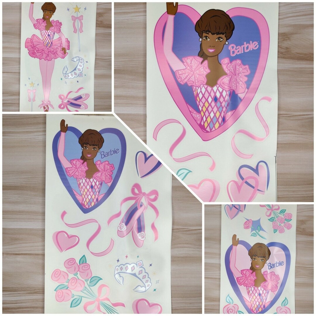 Vintage 2000 Barbie Jumbo Wall Stick-ups Wall Decals New Girly Room ...