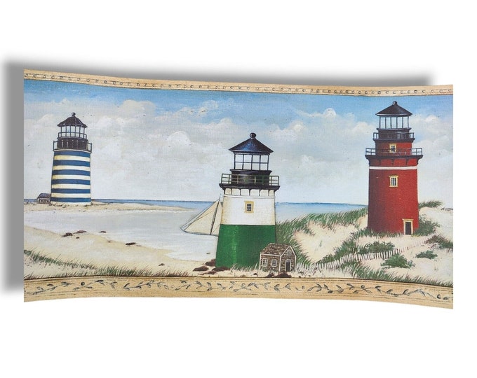David Carter Brown Lighthouse Wallpaper Border by the Sea DC2082B 5 Yds ...