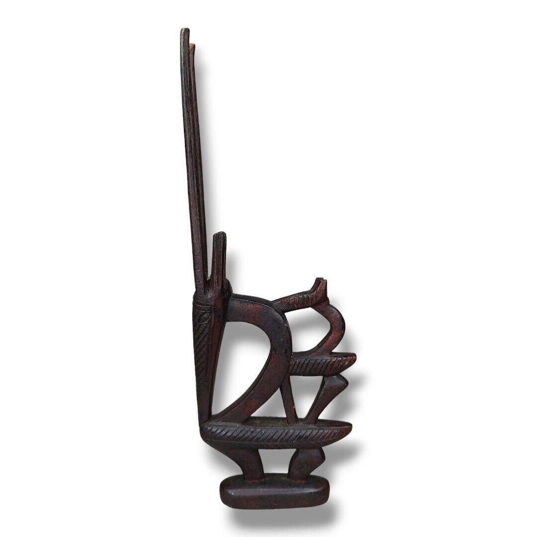 Antique Carved Chiwara Antelope Headdress Bambara Bamana West Africa ...