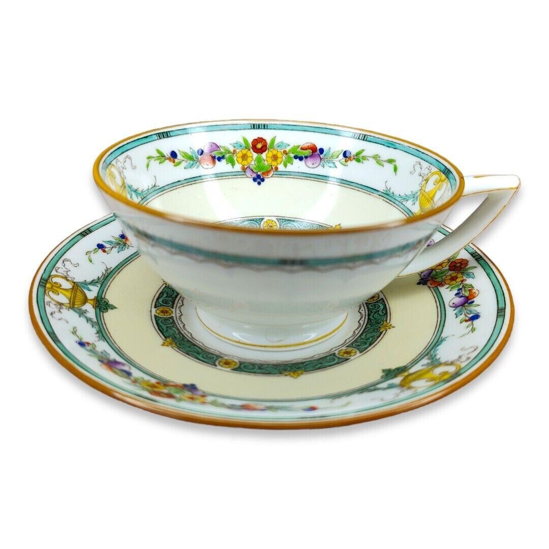 Mintons Helena Dark Green Footed Cup and Saucer England Bone China - Etsy