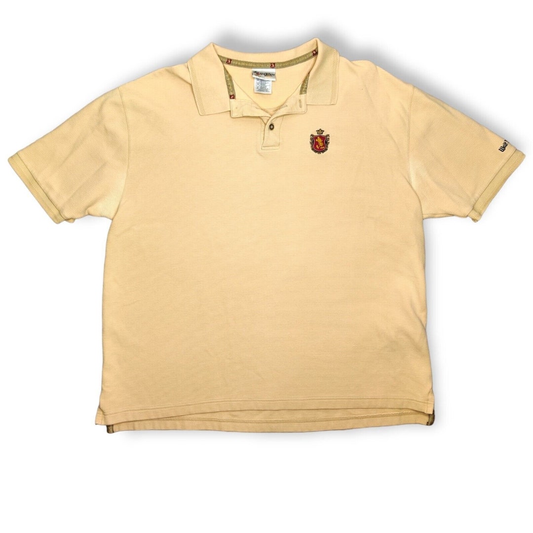Vtg Walt Disney World Men's Polo Shirt Yellow XL Embroidered Mickey ...