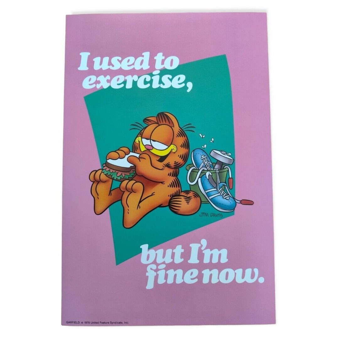 Vintage Garfield Poster 13.5 X 9 Office Classroom - Etsy