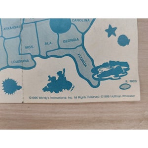 Vintage Wendy's Good Stuff Gang Sights Map With Stickers, 1986 - Etsy