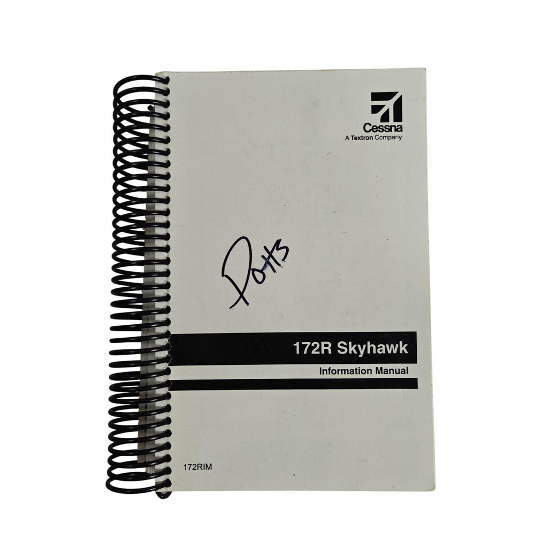 Cessna 172R Skyhawk Information Manual Spiral Bound Handbook Reference 172RIM - Etsy