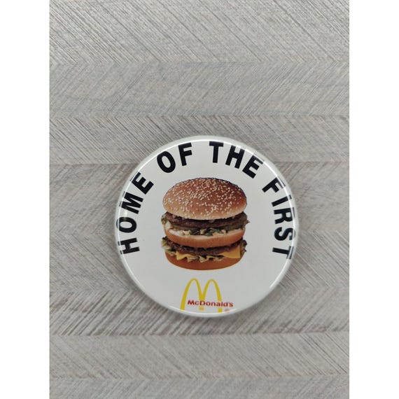 Vintage McDonald's Big Mac Button Pin Large 3" Home O… - Gem