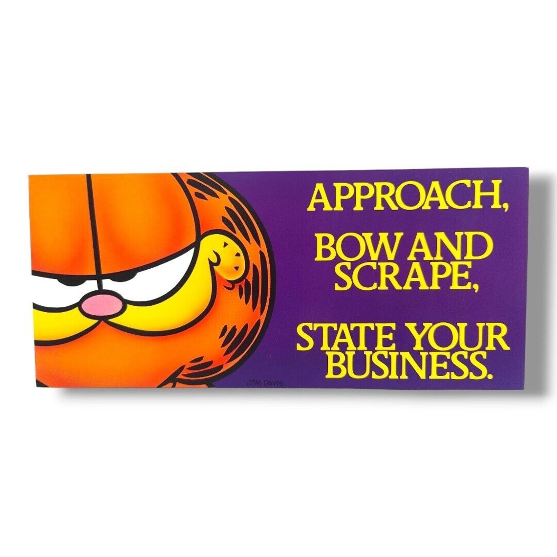 Vintage Garfield Poster 9x4 Office Classroom Motivational Humor Jim ...