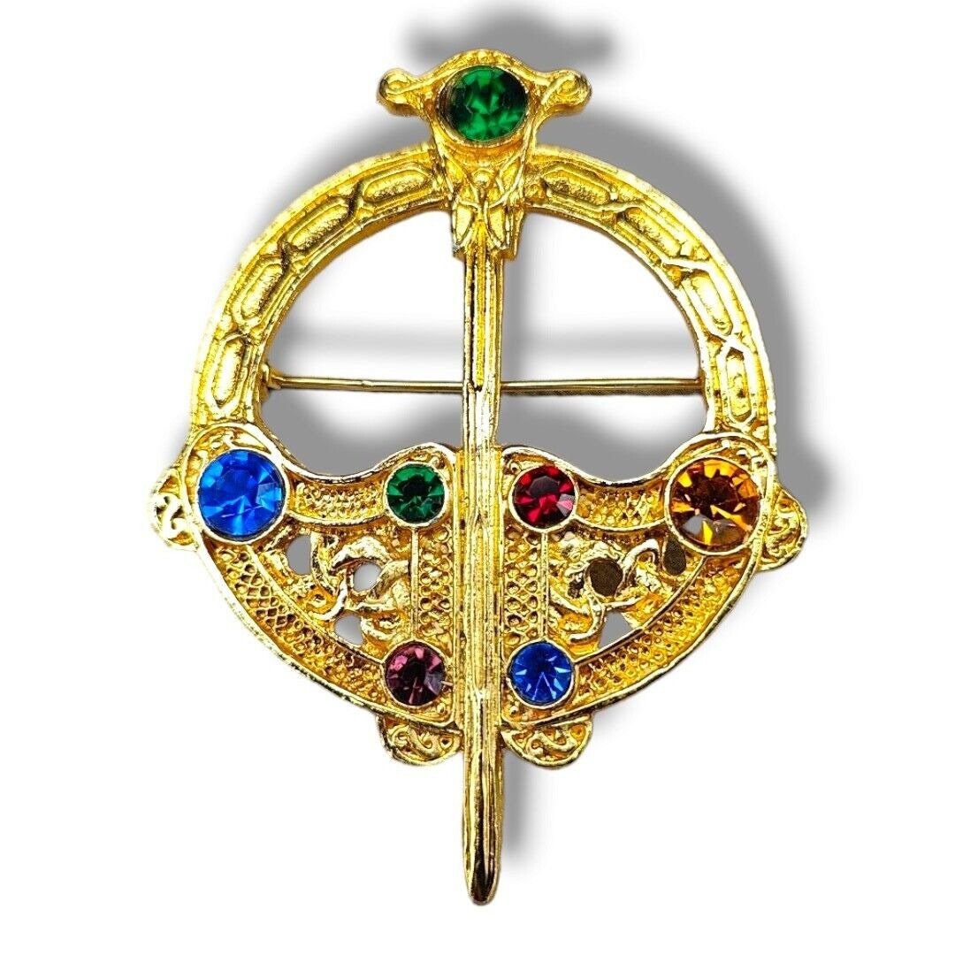 Vintage Brooch Cloak Cape Kilt Pin Round Celtic Scottish - Etsy