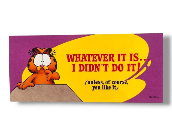 Vintage Garfield Poster 9x4 Office Classroom Motivational Humor Jim ...