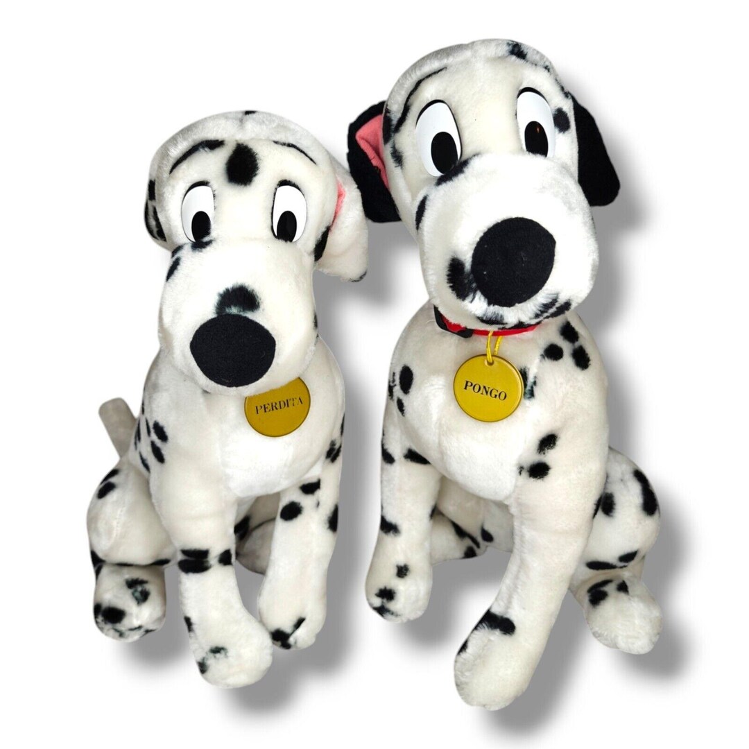 Vintage Disney 101 Dalmatians Pongo Perdita Dalmatian Large Plush Set ...