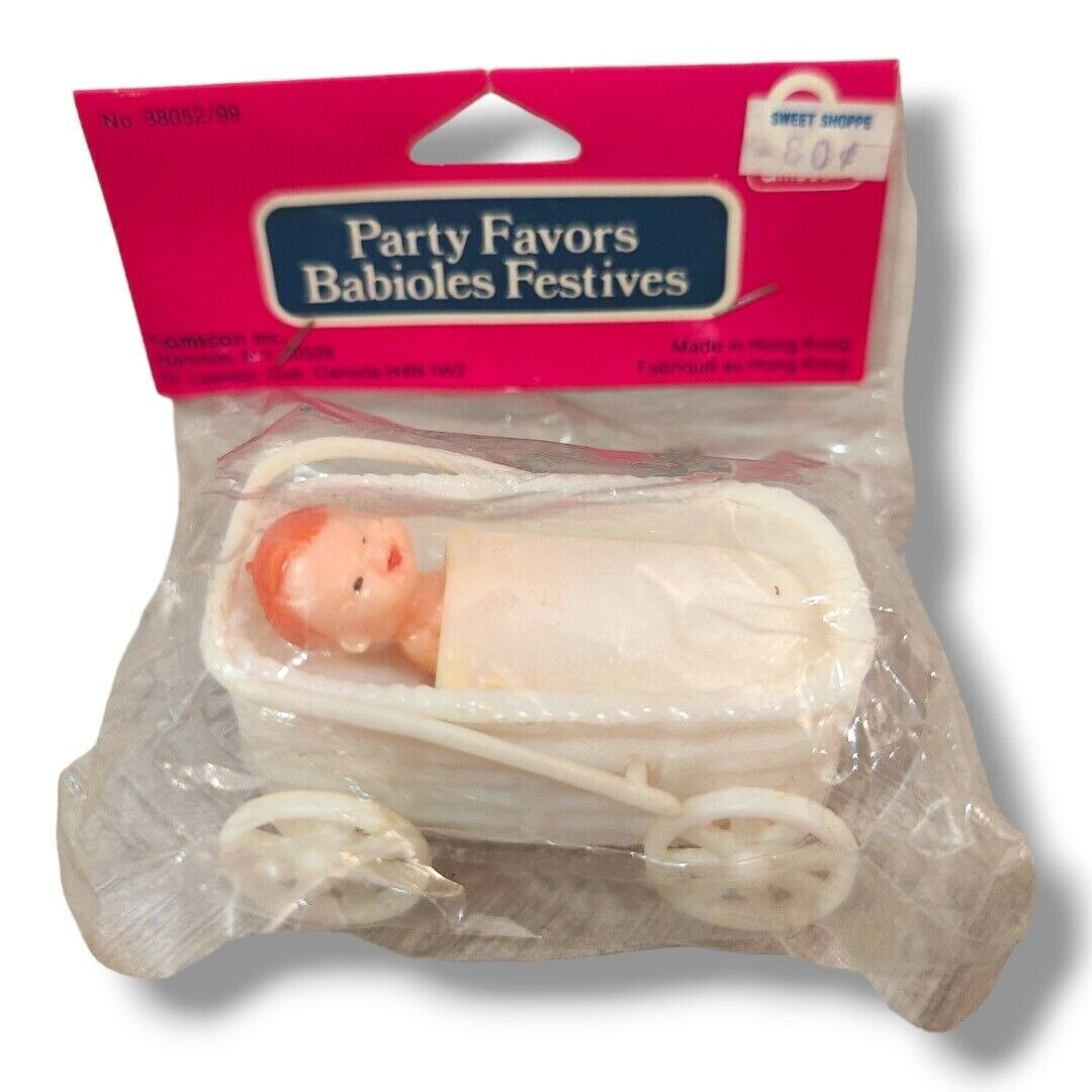 Vintage Amscan Cake Topper Baby Boy Girl Pram Carriage Newborn New ...