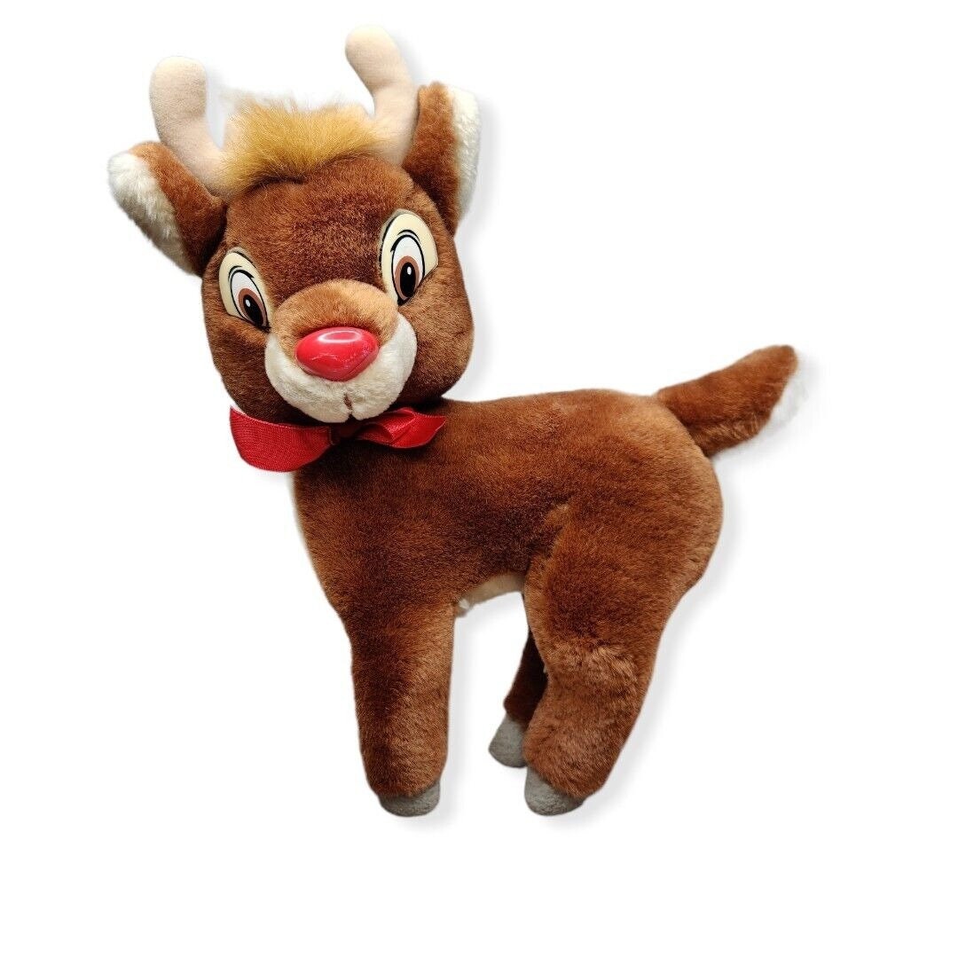 Vintage Applause Rudolph Red Nose Reindeer Standing Plush Stuffed Toy ...