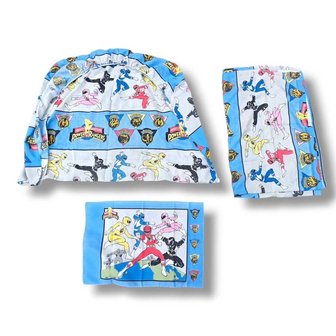 Vintage 1994 Saban’s Mighty Morphin Power Rangers Twin Bed Sheet ...