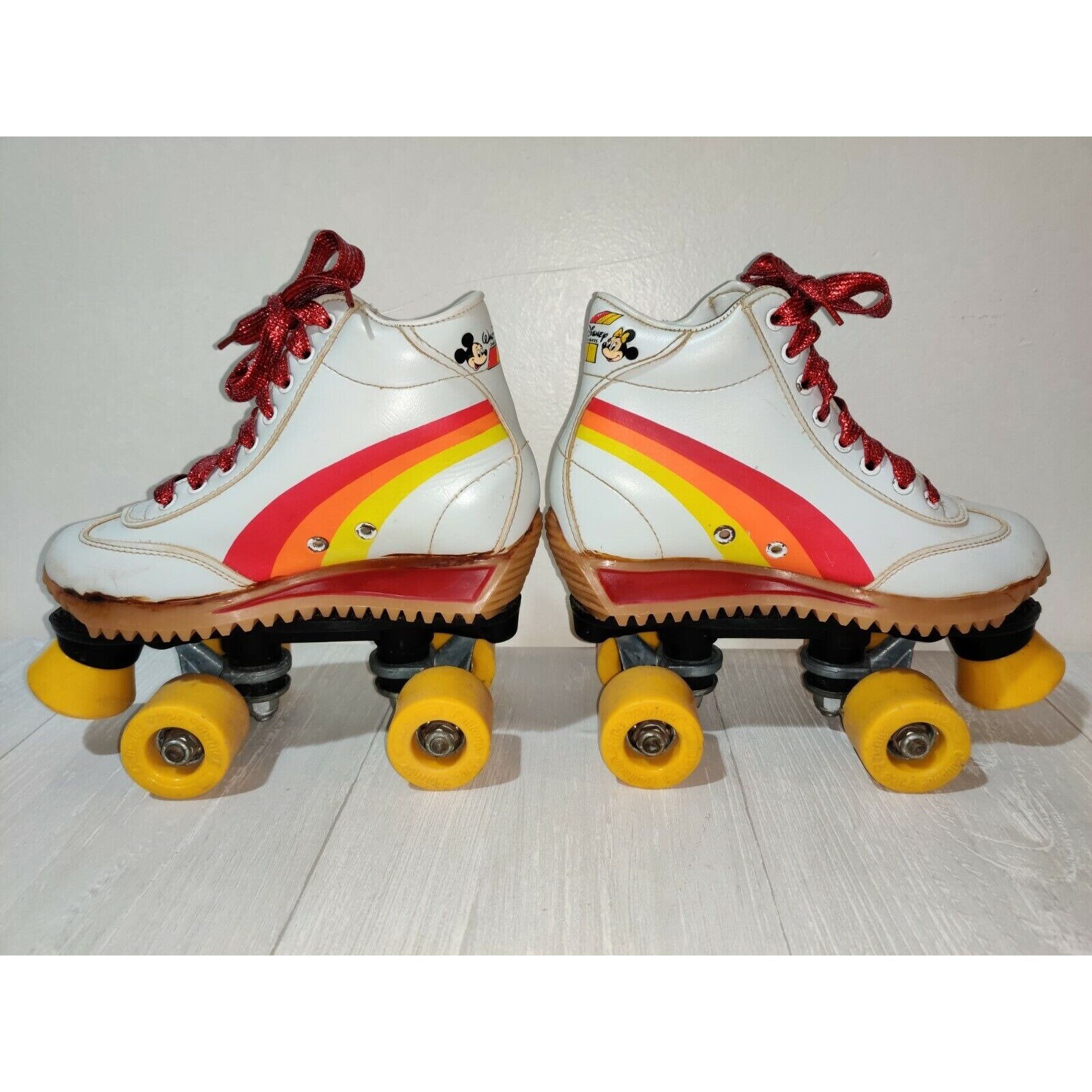 Vintage Free Former Disney Mickey Mouse Rainbow Roller Skates Children ...