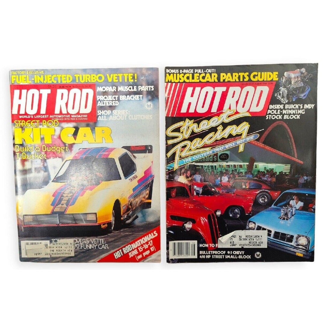 Vintage Hot Rod Magazine Lot of 2 June 1979 and August 1985 Retro ...
