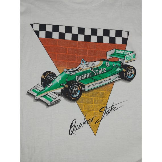 Vintage Quaker State Porsche Racing Car Graphic T-Shi… - Gem