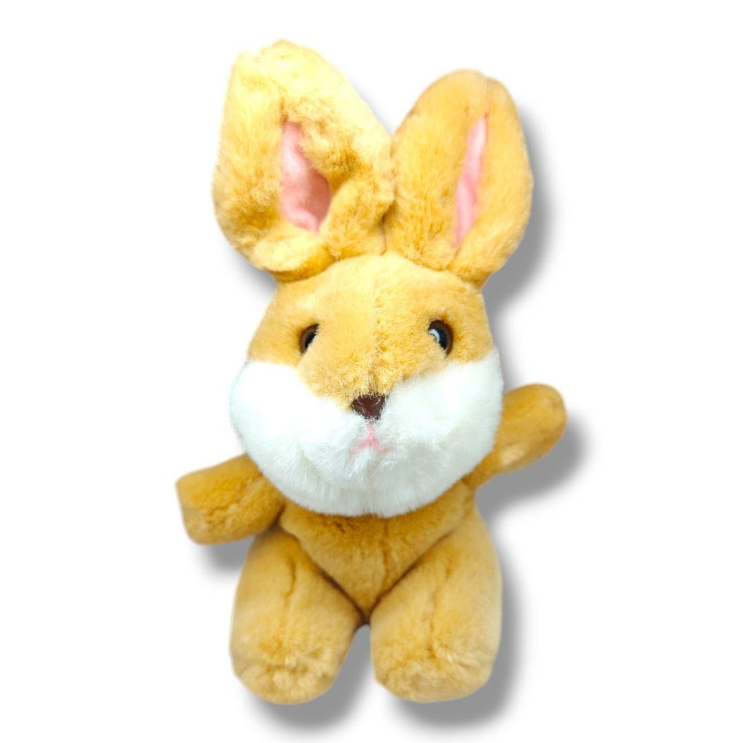 Vintage Russ Berrie Plush Bunny Rabbit Stuffed Animal 7" Tan Beige - Etsy