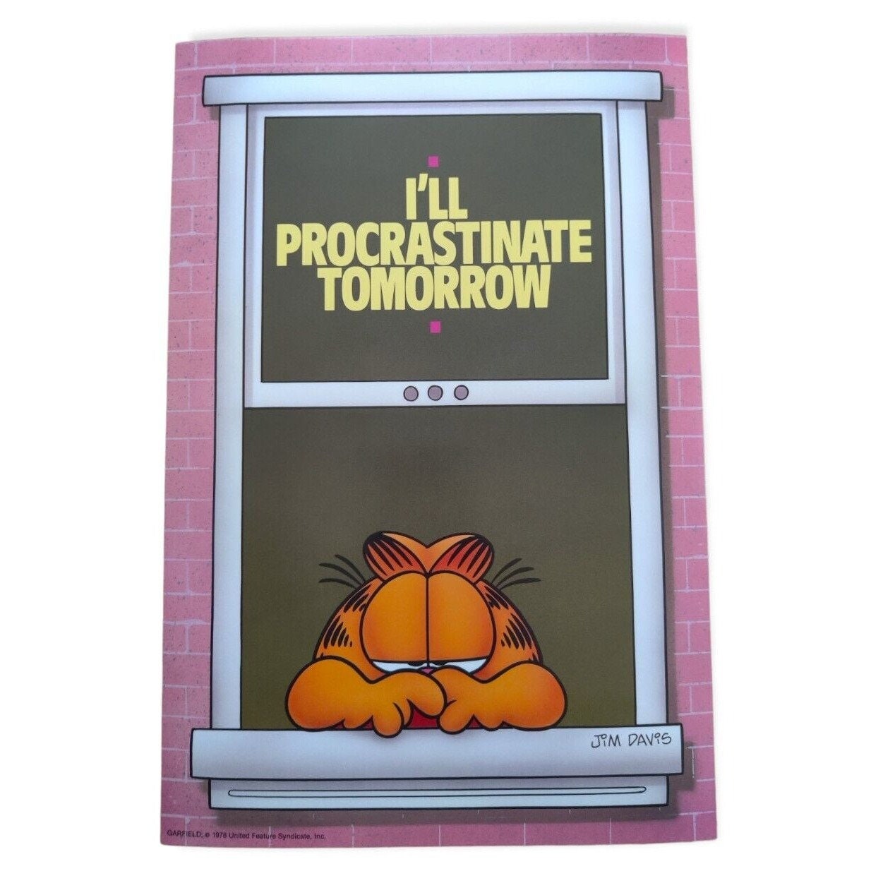 Vintage Garfield Poster 13.5" X 9" Office Classroom Motivational Humor ...