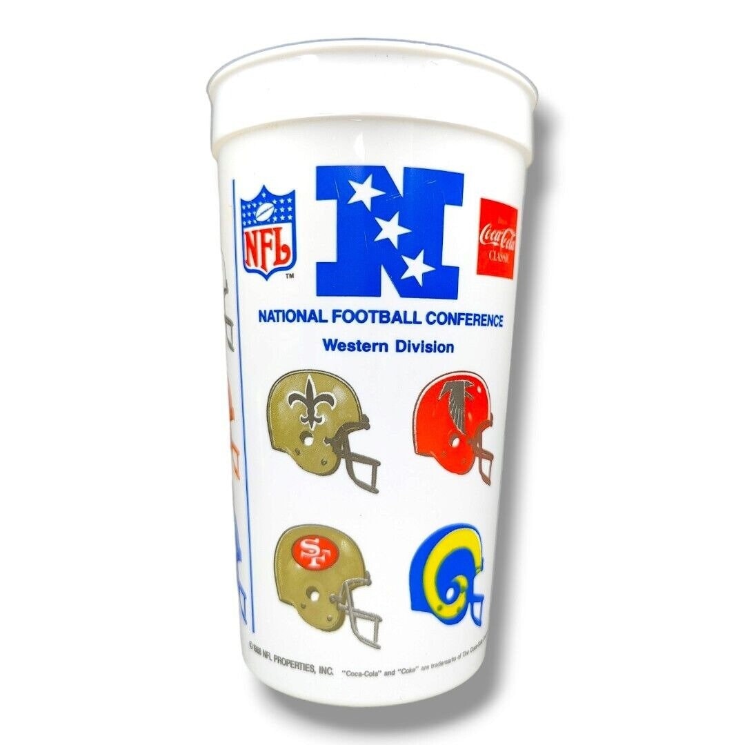 Vintage Long John Silver Coca Cola AFC 1988 Souvenir Plastic Cup NFC ...