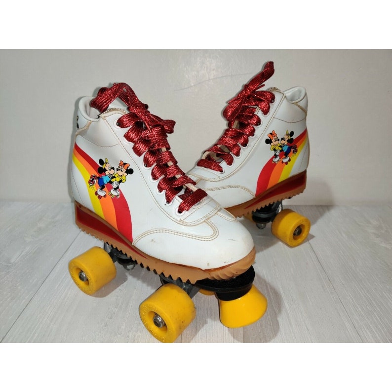 Vintage Free Former Disney Mickey Mouse Rainbow Roller Skates Children ...