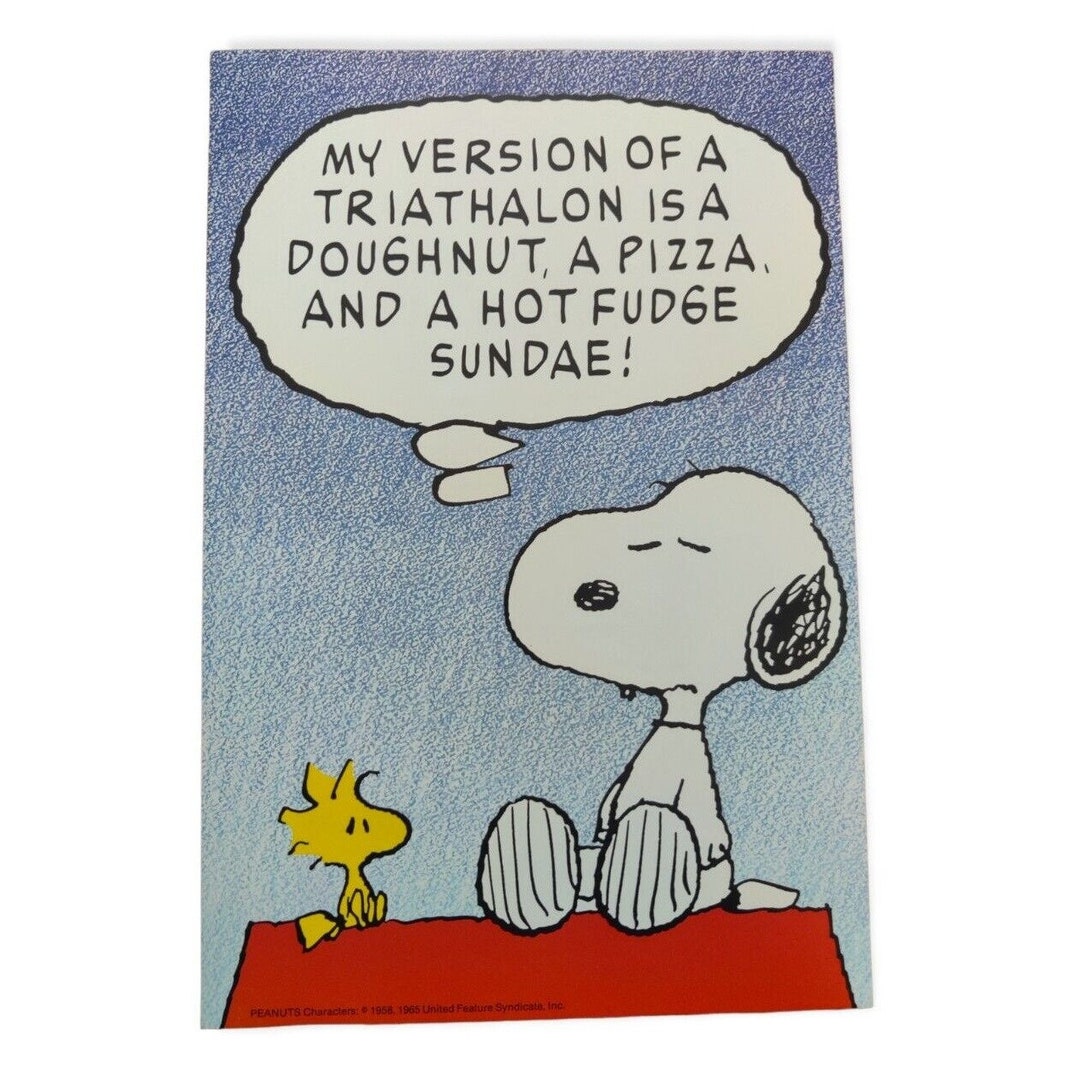Vintage Peanuts Snoopy Poster 13.5” X 9" Woodstock Office Humor Comics ...