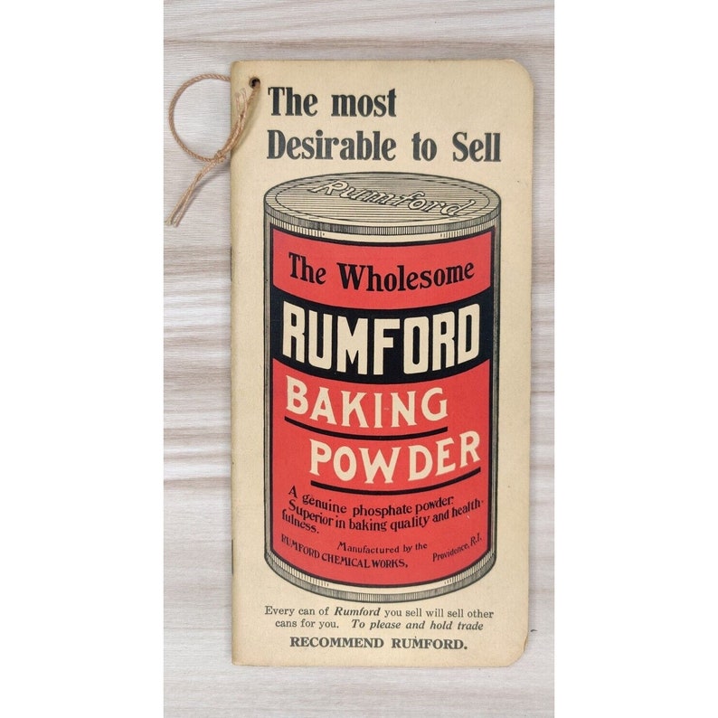 Antique Rumford Baking Powder Grocer's Booklet Notebook Retro ...