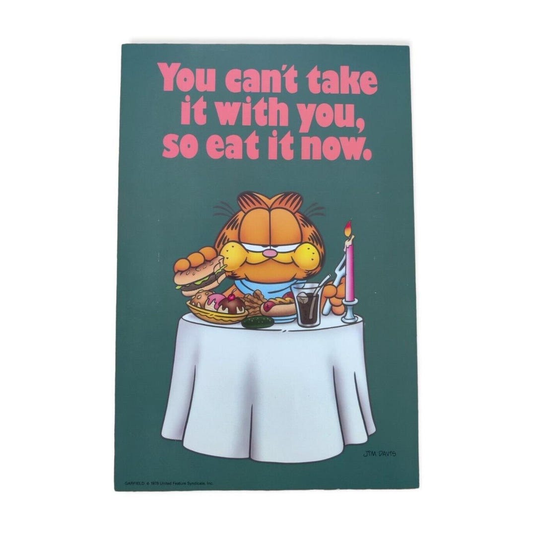 Vintage Garfield Poster 13.5 X 9 Office Classroom Motivational Humor ...
