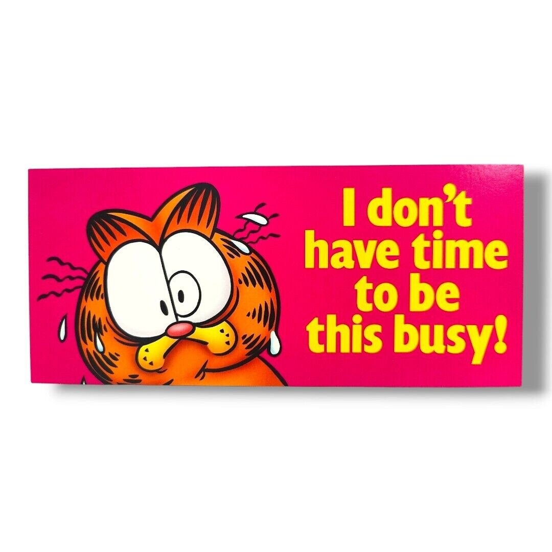 Vintage Garfield Poster 9x4 Office Classroom Motivational Humor Jim ...